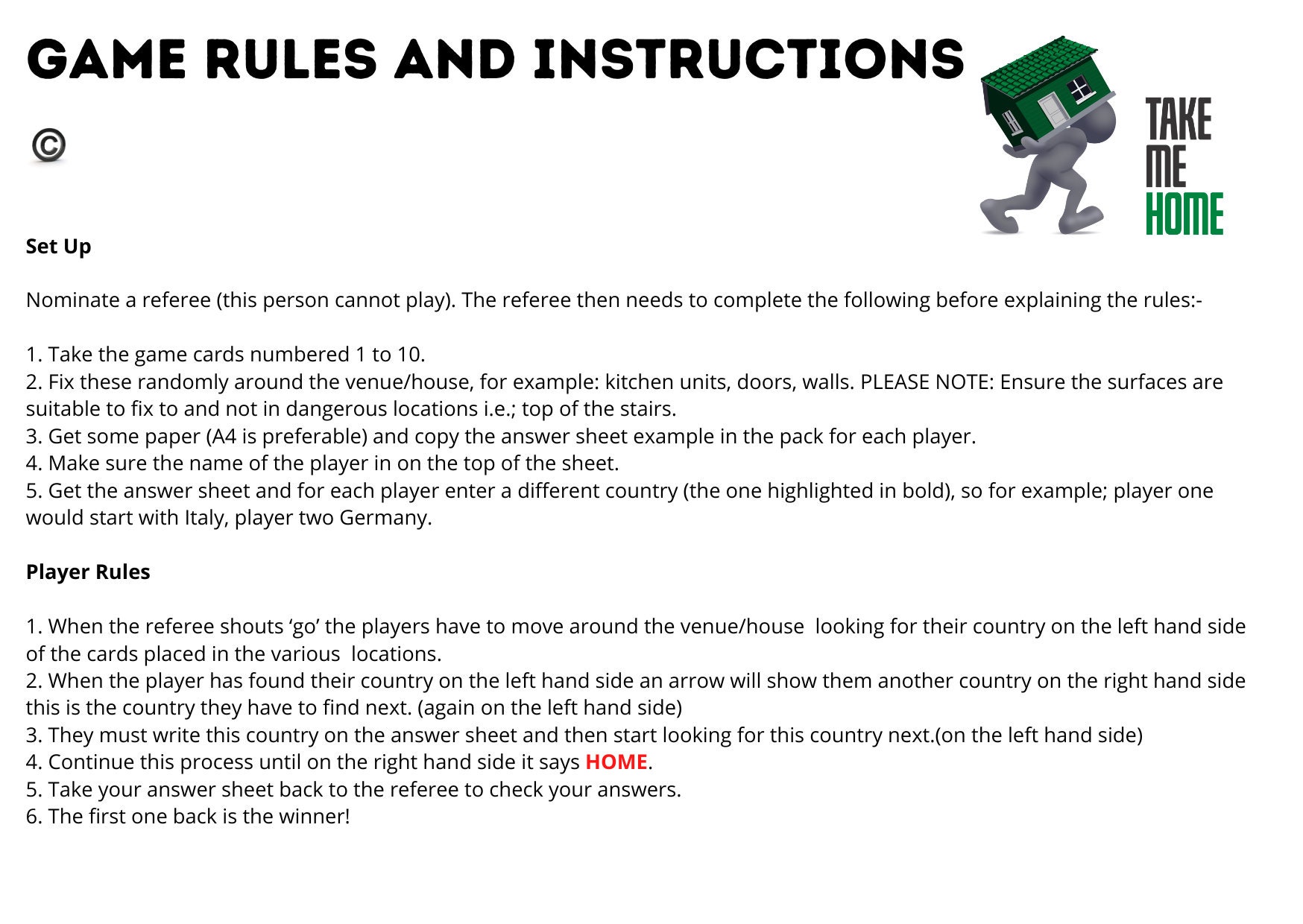 Digital Take Me Home Party Game, Virtual Party Adventure, Party ...