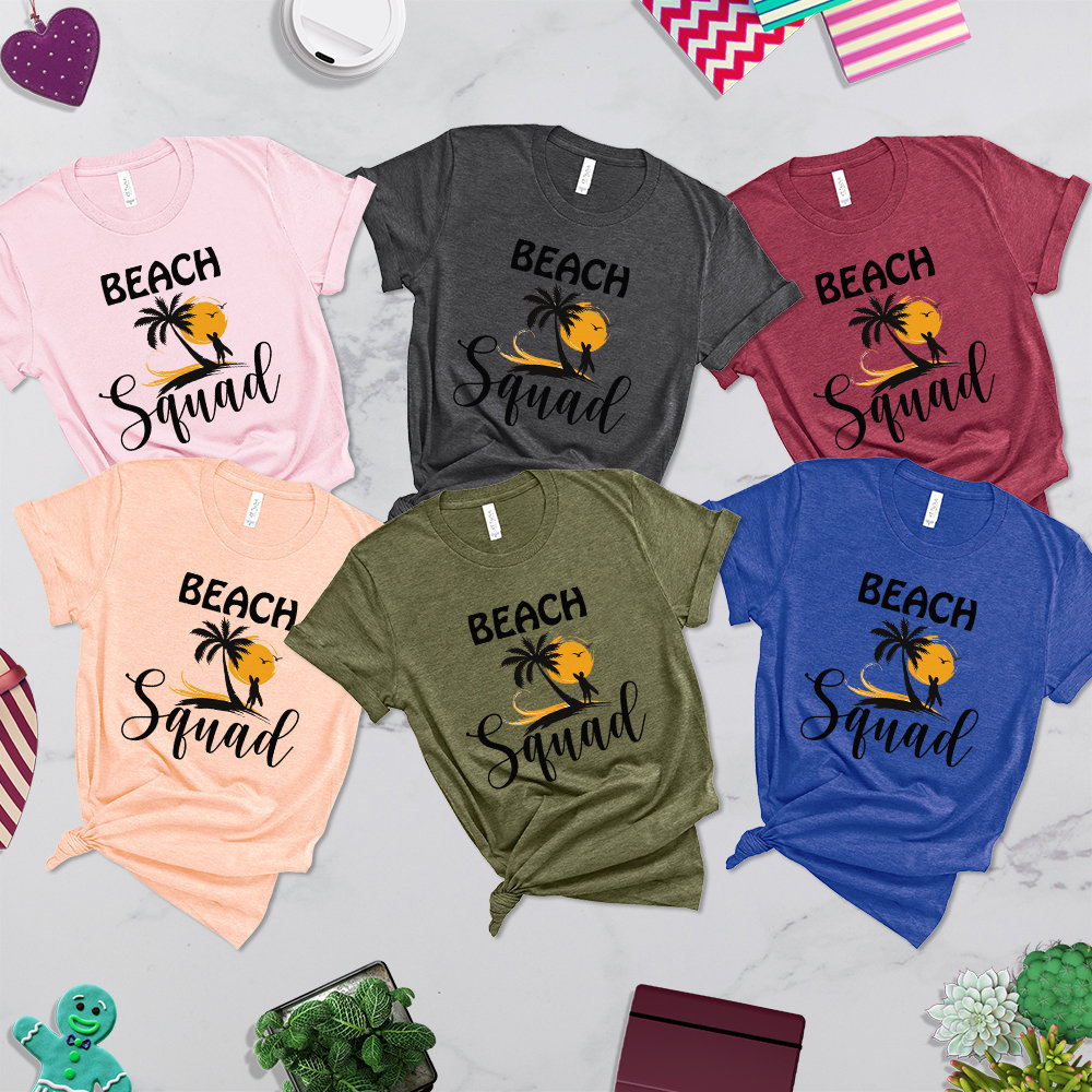 Beach Squad Vacation Shirts Cute Beach Shirts Family - Etsy
