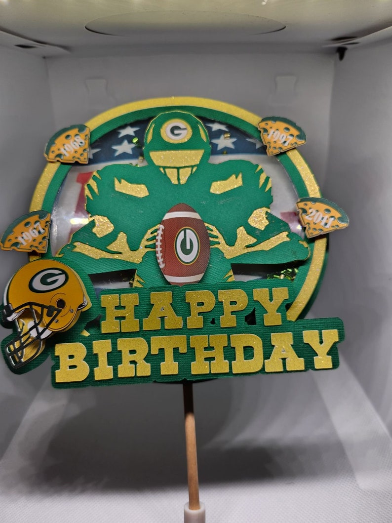 Greenbay Packers Cake Topper/shaker - Etsy