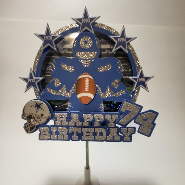 Dallas Cowboy Cake Topper - Etsy