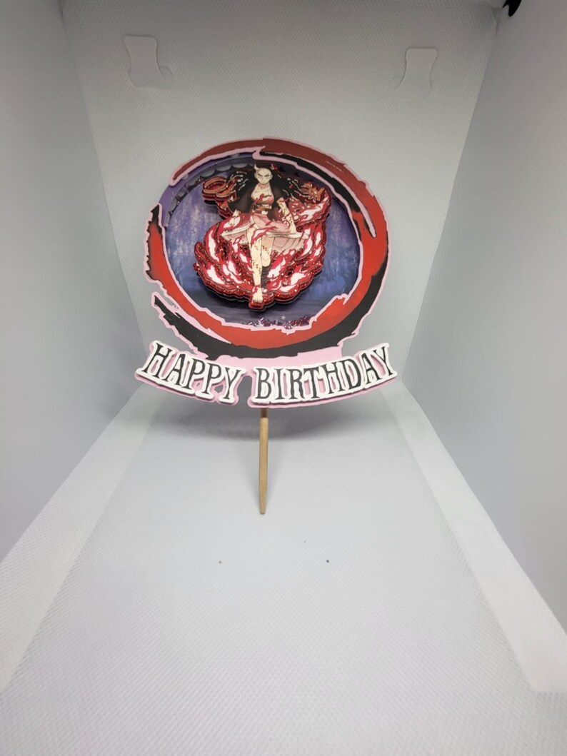 Demon Slayer Nezuko Cake Topper and Shaker with Light - Etsy