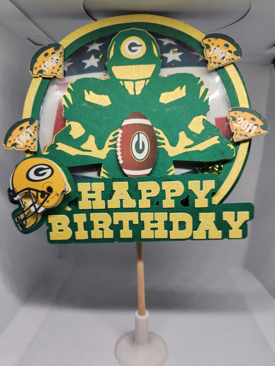 Greenbay Packers Cake Topper/shaker - Etsy