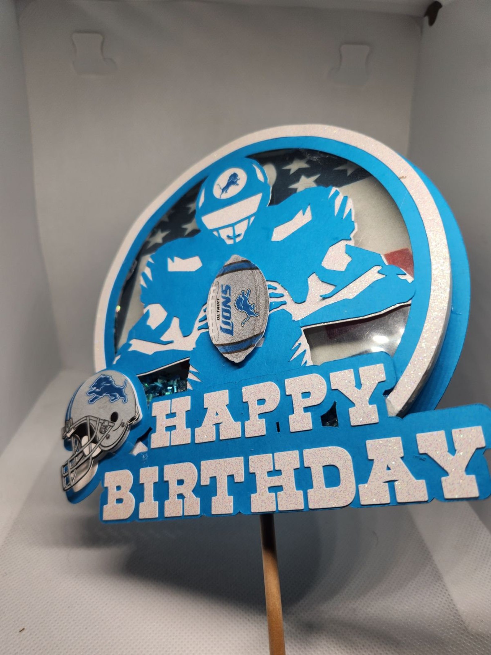 NFL Detroit Lions Football Cake Topper/shaker - Etsy