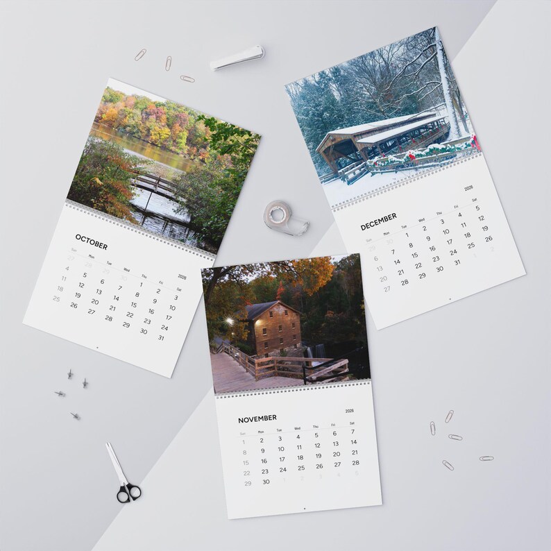 Northeast Ohio Wall Calendar 2026 | Regional Scenic Monthly Calendar - Etsy