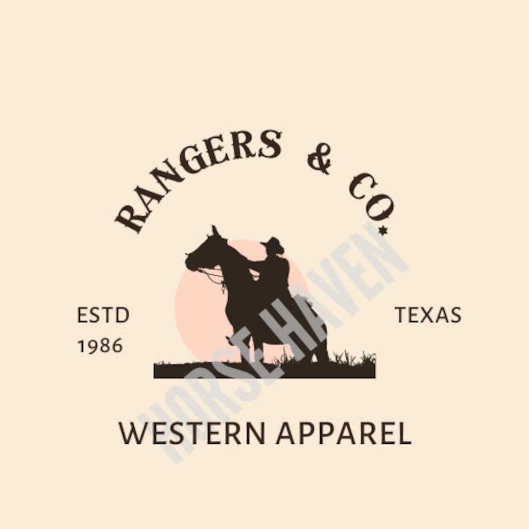 Horse Western Logo Bundle, 5 Canva Western Logo, Western Apparel Logo ...