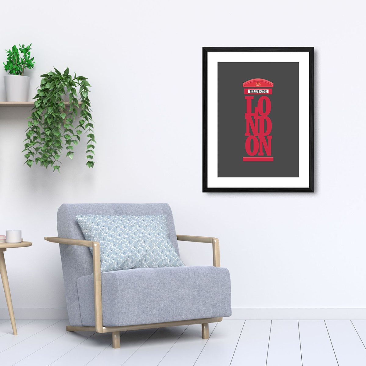 London Red Telephone Box Poster Print, Nostalgic Red Telephone Box ...