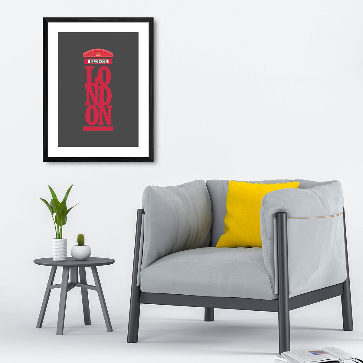 London Red Telephone Box Poster Print, Nostalgic Red Telephone Box ...