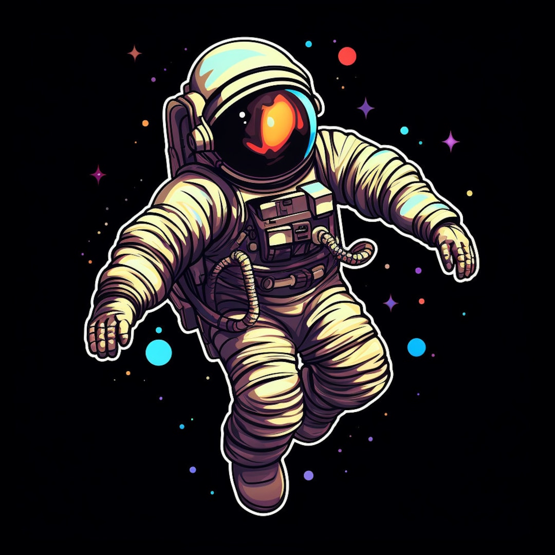 Astronaut Sticker Space Sticker Space Suit Sticker - Etsy