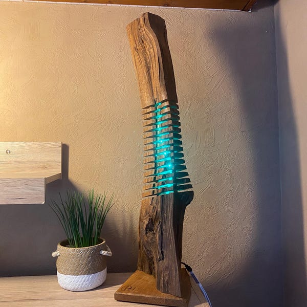 Wooden Lamp - Etsy