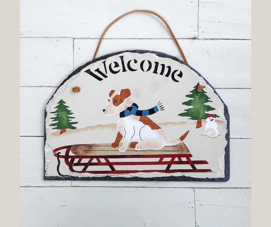 Slates Ornate Welcome Sign. Slate Sign. Christmas Welcome Sign. Winter ...