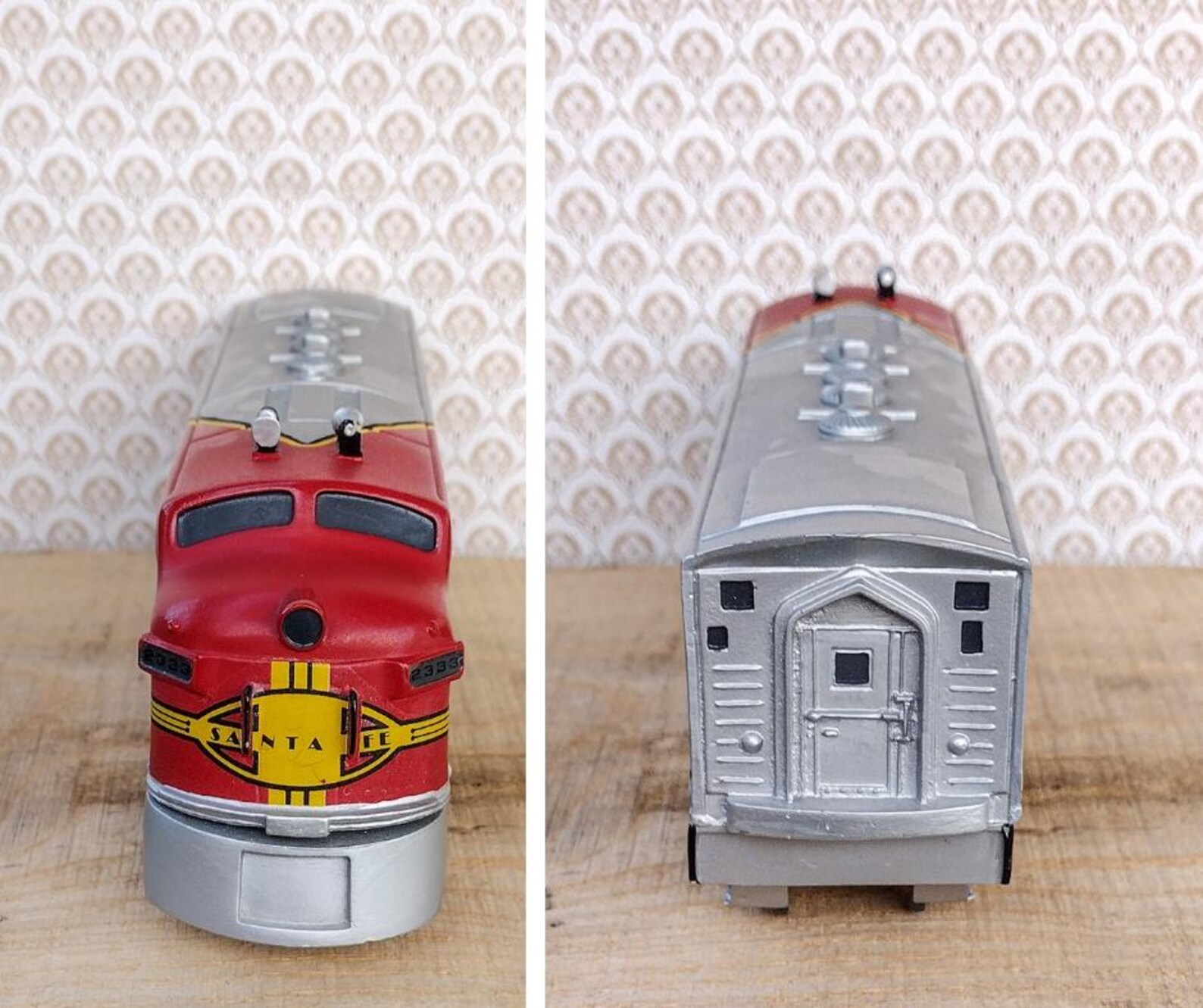 Avon 1992 Lionel Santa Fe Diesel Locomotive Train. Includes Wood Base ...