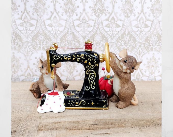 Charming Tails. Fitz and Floyd. we're Sewing Love Figurine. 84/149 ...