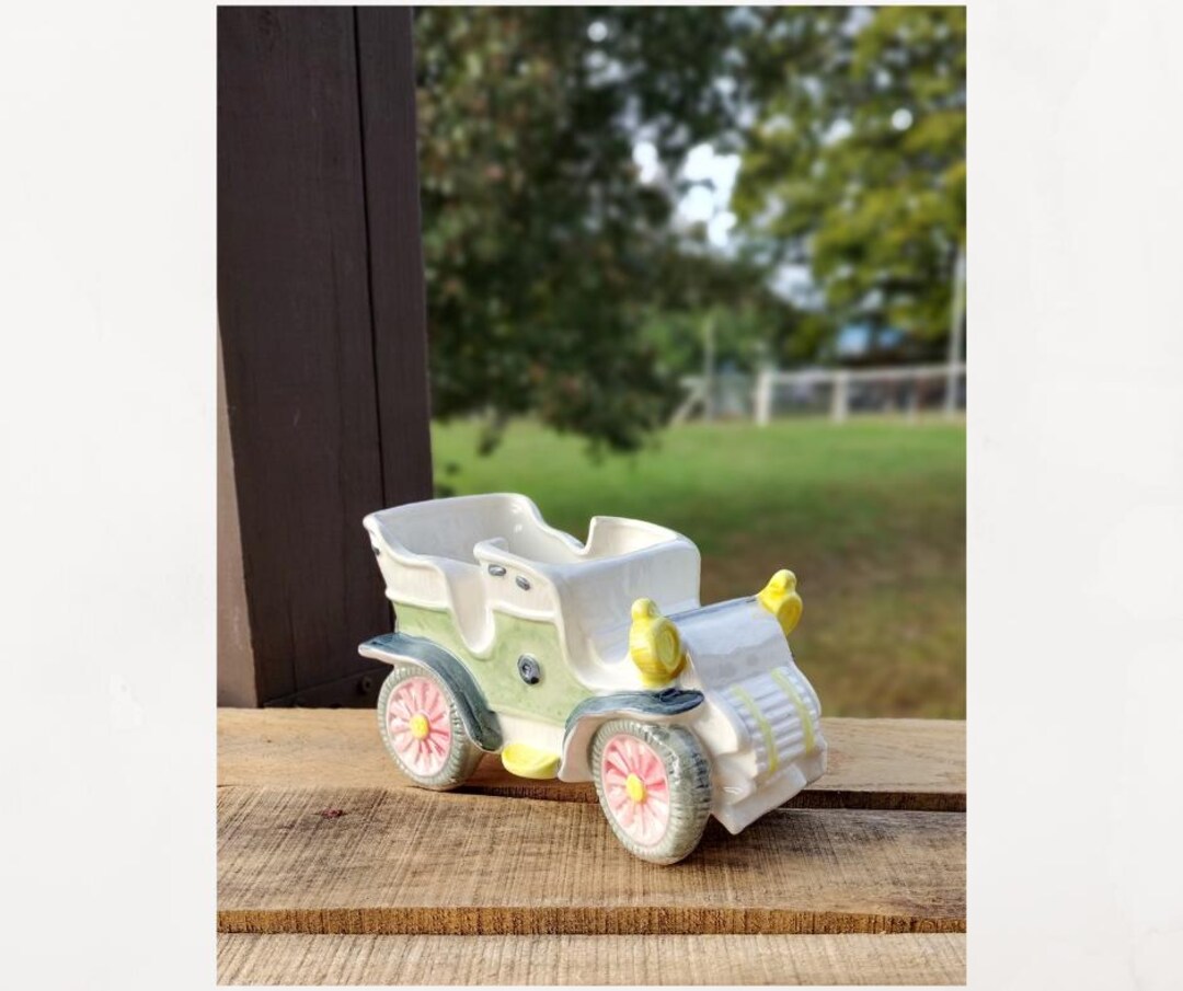 Vintage Ceramic Car Planter Pot. 1903 Cadillac Planter. Caffco 1950s ...