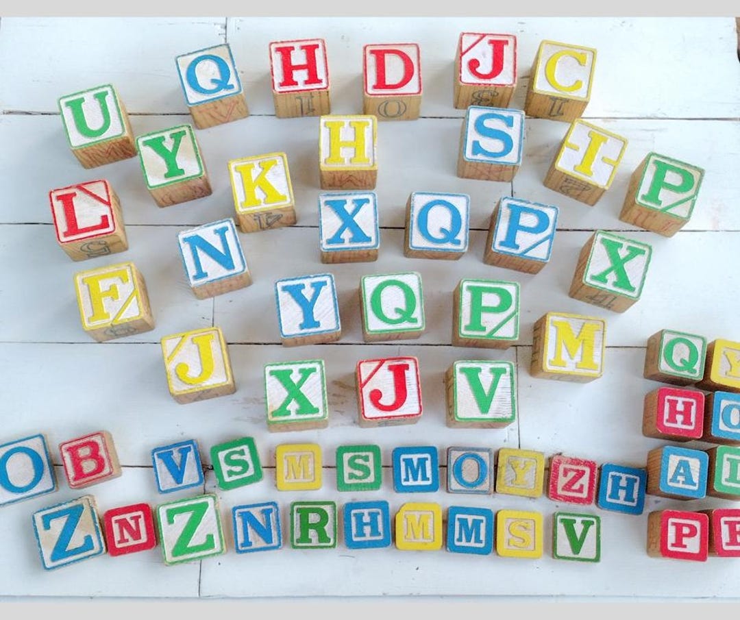 Vintage Playskool Alphabet Blocks. 1970s. Toy Blocks. Wood. - Etsy