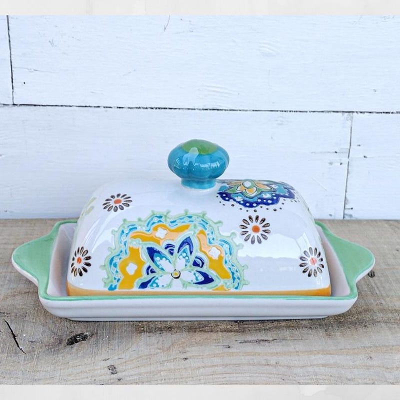 Hand Painted Butter Dish - Etsy