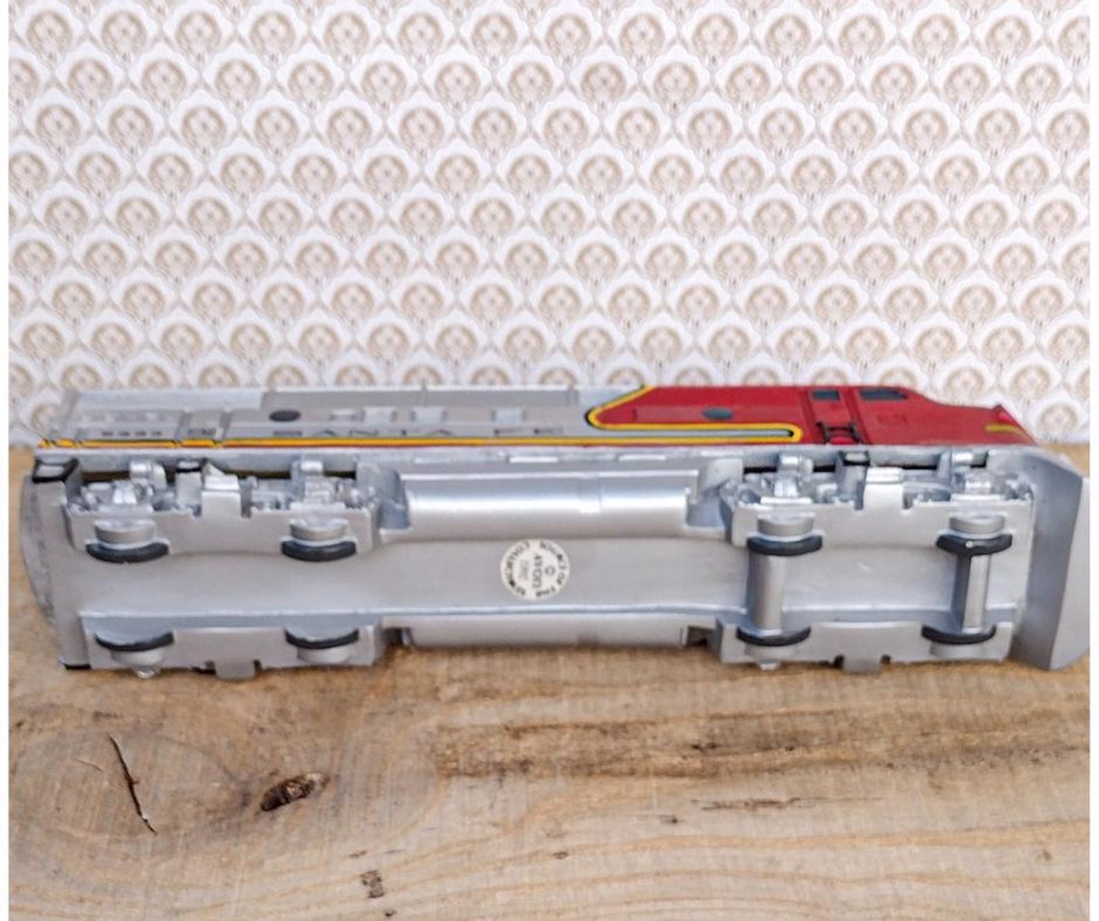 Avon 1992 Lionel Santa Fe Diesel Locomotive Train. Includes Wood Base ...