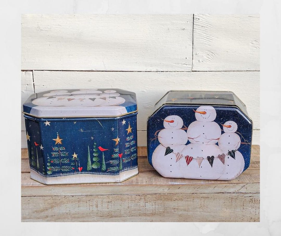 Vintage Christmas Tins. Snowman. Department 56 "once Upon a Starry ...