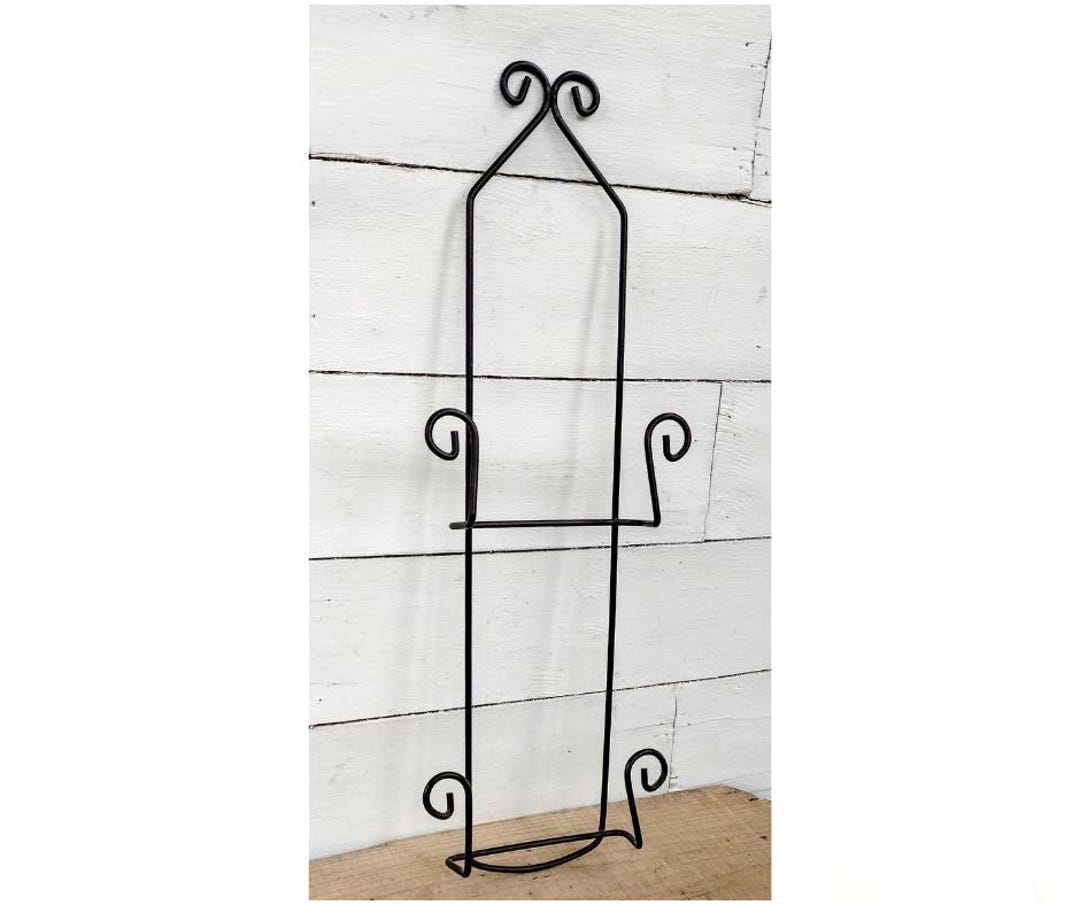 Vintage Metal Wire 2 Tier Economy Vertical Wall Mount Plate Rack. 15.25 ...