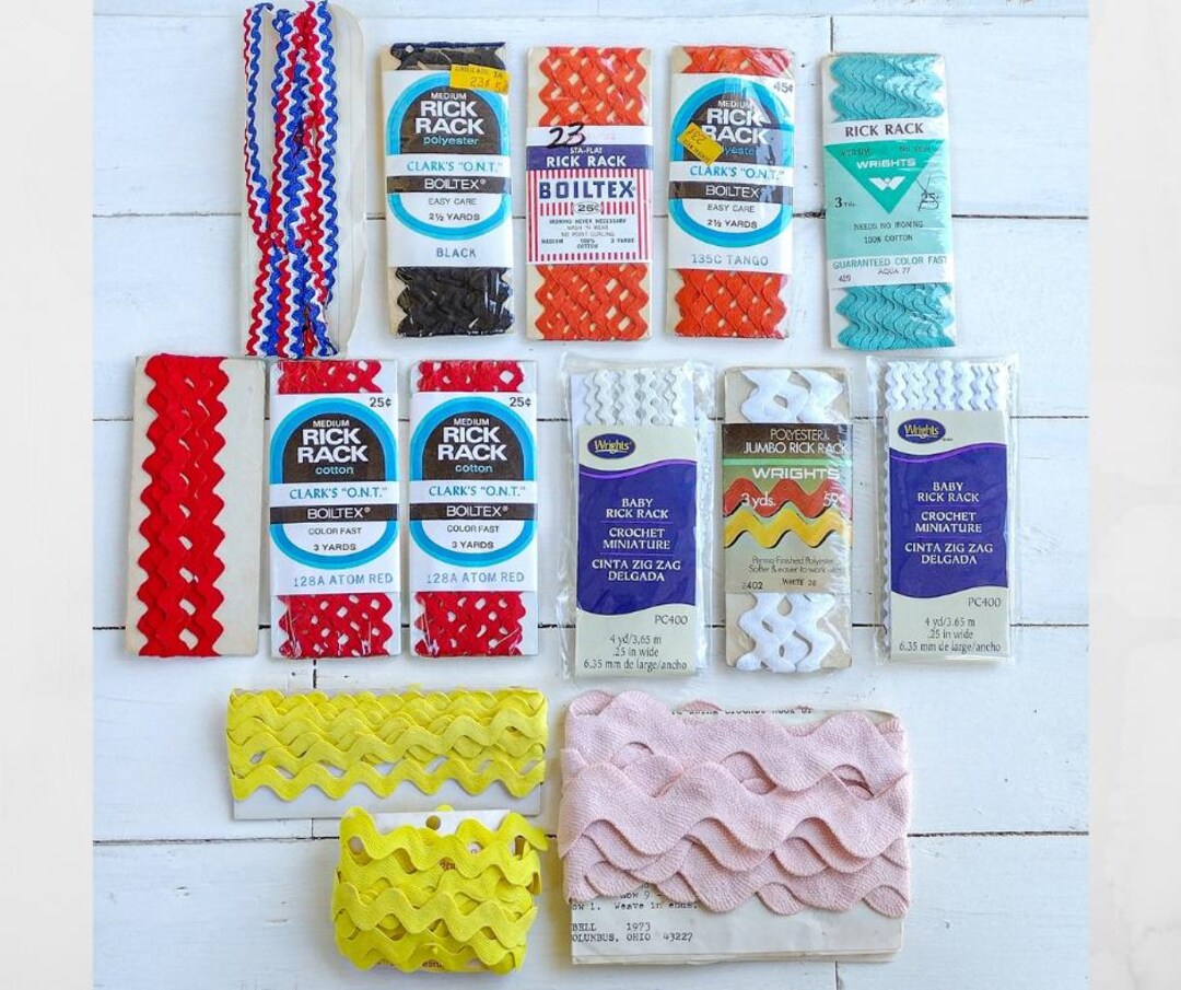 Vintage Rick Rack Ribbon. 14 Pack Bundle. Sewing Trims. Crafting ...