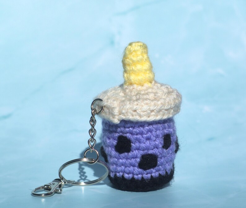 Handmade Boba Bubble Milk Tea Crochet Keychain Bag Charm - Etsy
