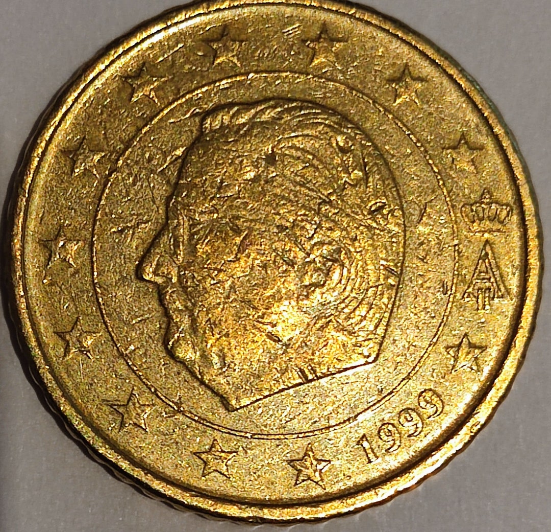 50 Cent Coin Belgium 1999 - Etsy