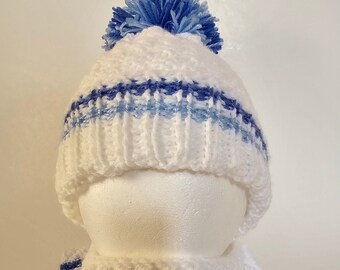Hand-knitted Toque for Kids With Scarf - Etsy