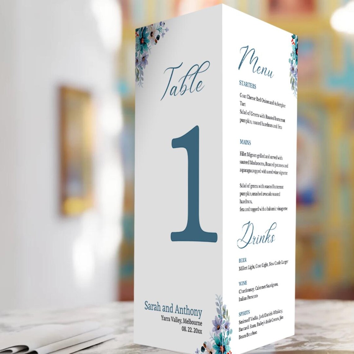 Minimalist Triangular Stand Menu Holder for Wedding Table Numbers - Etsy