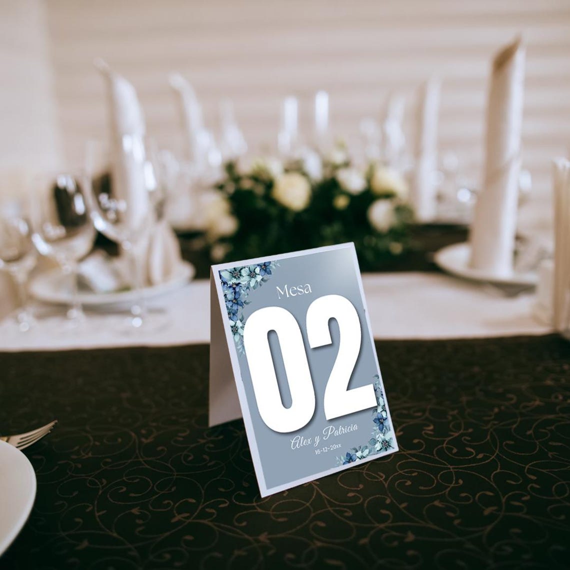 Elegant Editable Wedding Table Number Template - Instant Download - Etsy