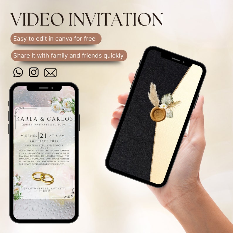 Interactive Personalized Digital Wedding Invitation Electronic ...