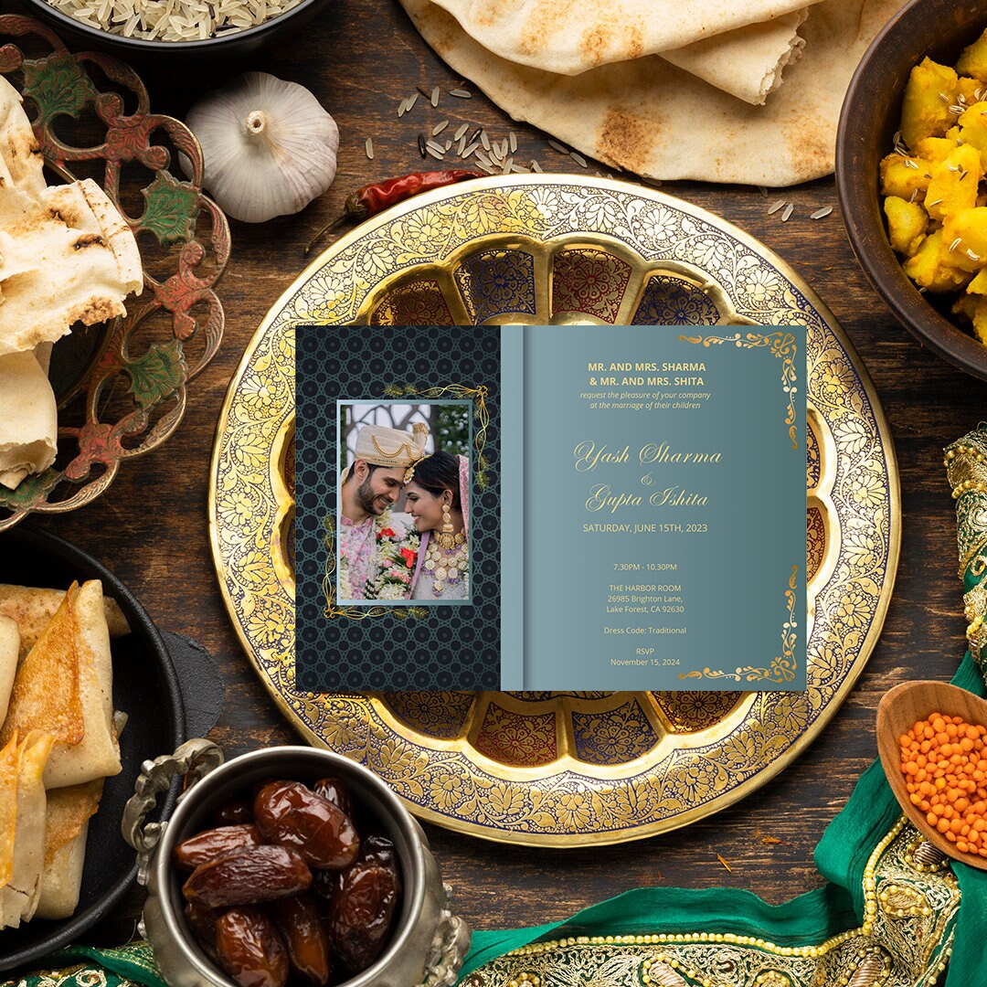 Bespoke Hindu Wedding Invitations Customize With Ease Using Editable ...