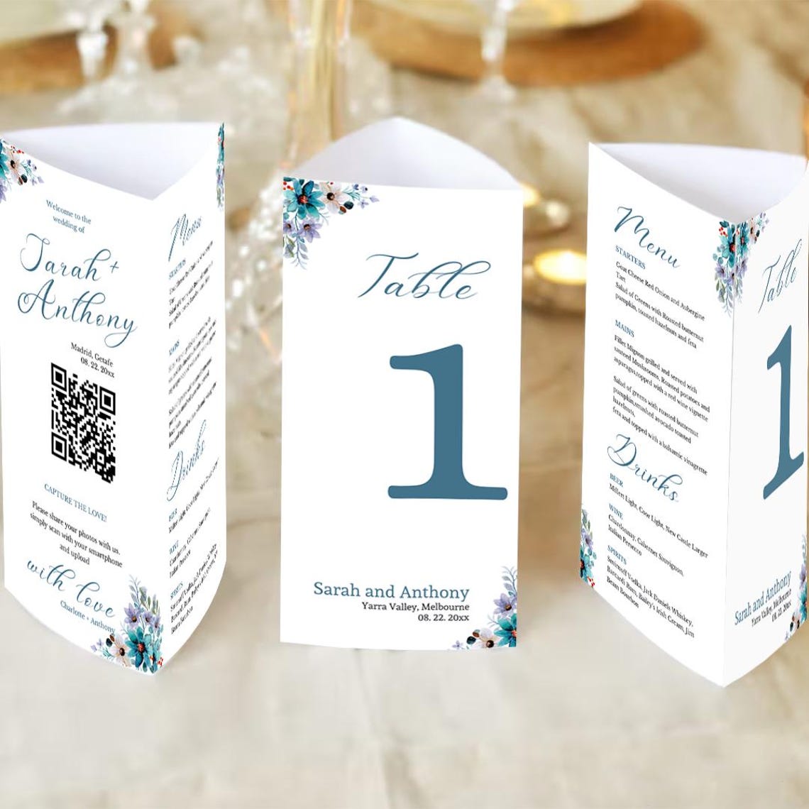Minimalist Triangular Stand Menu Holder for Wedding Table Numbers - Etsy