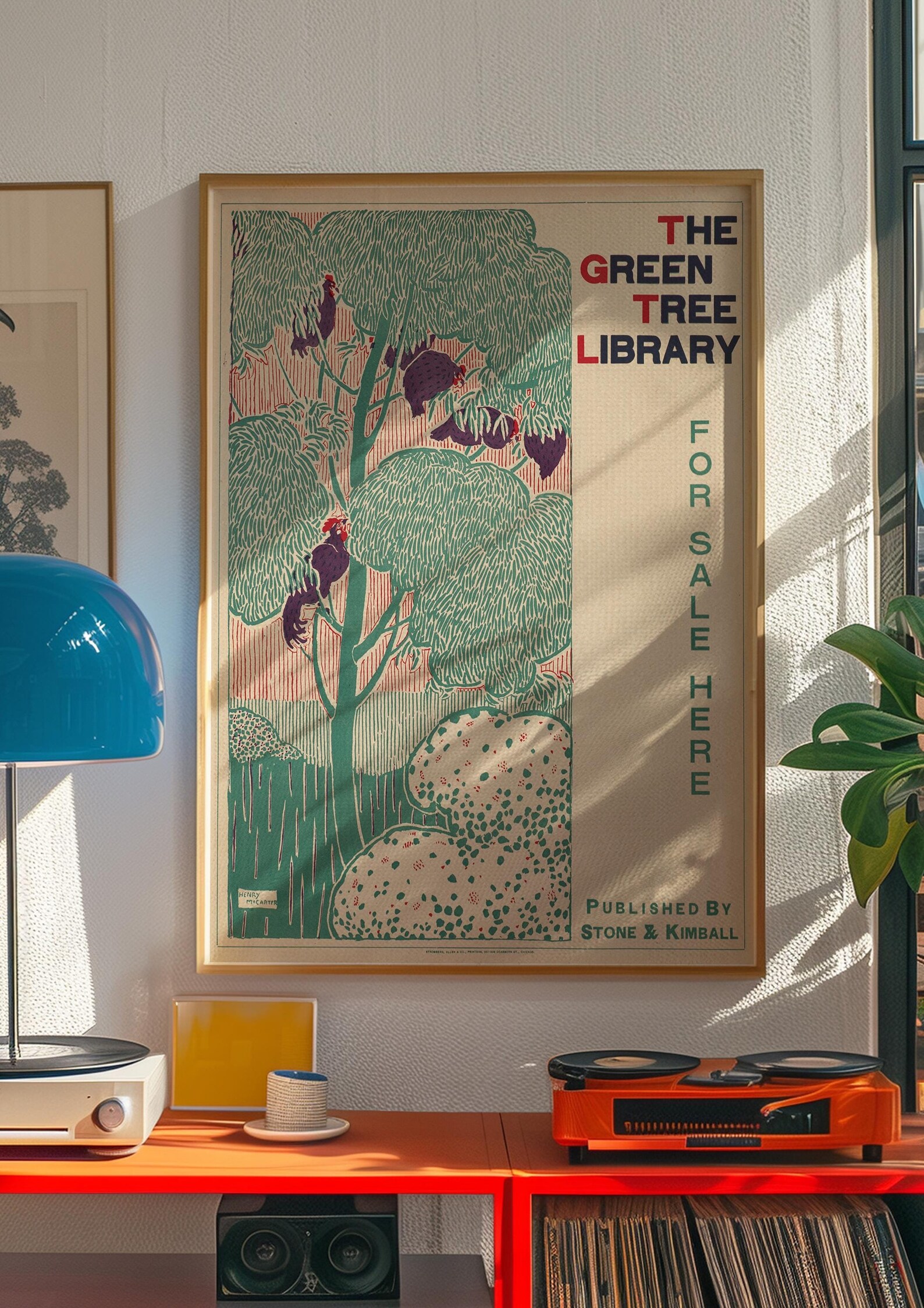 Vintage Library Art Print: the Green Tree, Museum Quality - Etsy