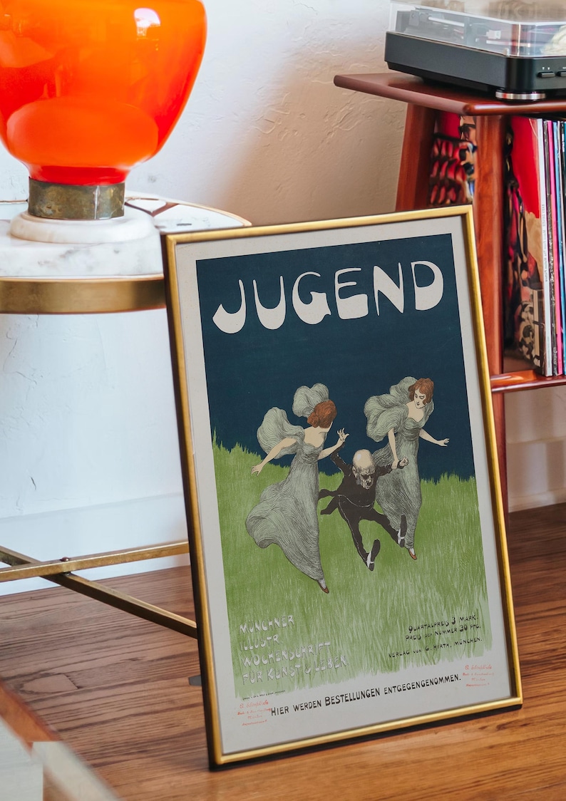 Jugend Magazine Cover Art Nouveau Print: Munchener Illustrierte Poster ...