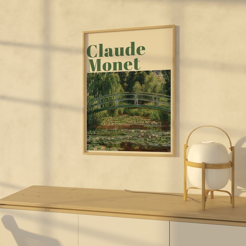 Claude Monet Poster Monet the Japanese Footbridge and the Water Lily ...
