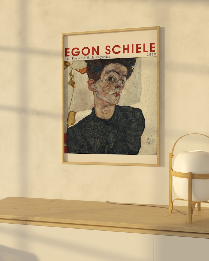 Egon Schiele Poster Egon Schiele Wall Art Birthday Gift Housewarming ...