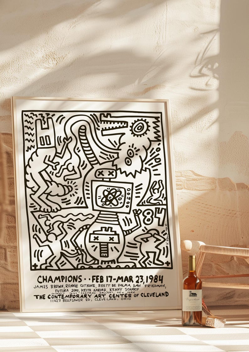 Keith Haring Champions Museum Quality Print, Keith Haring Poster, Keith ...