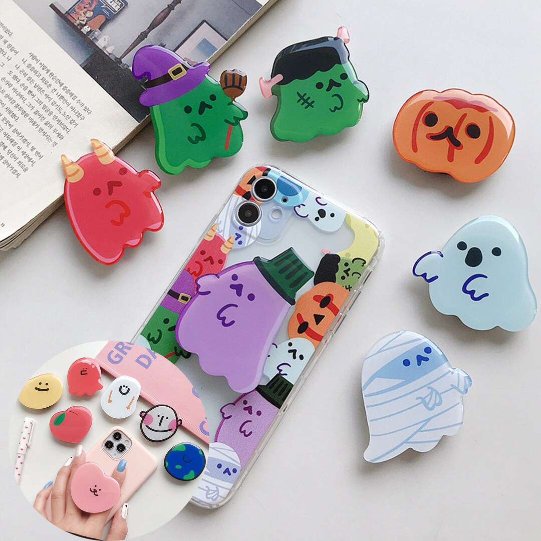Cute Cartoon Phone Holder Cute Halloween Phone Grip Ghost - Etsy