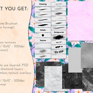 The Pattern Maker Canvas for Procreate, Texture Brushes and Seamless Canvas Texture Overlays for ...