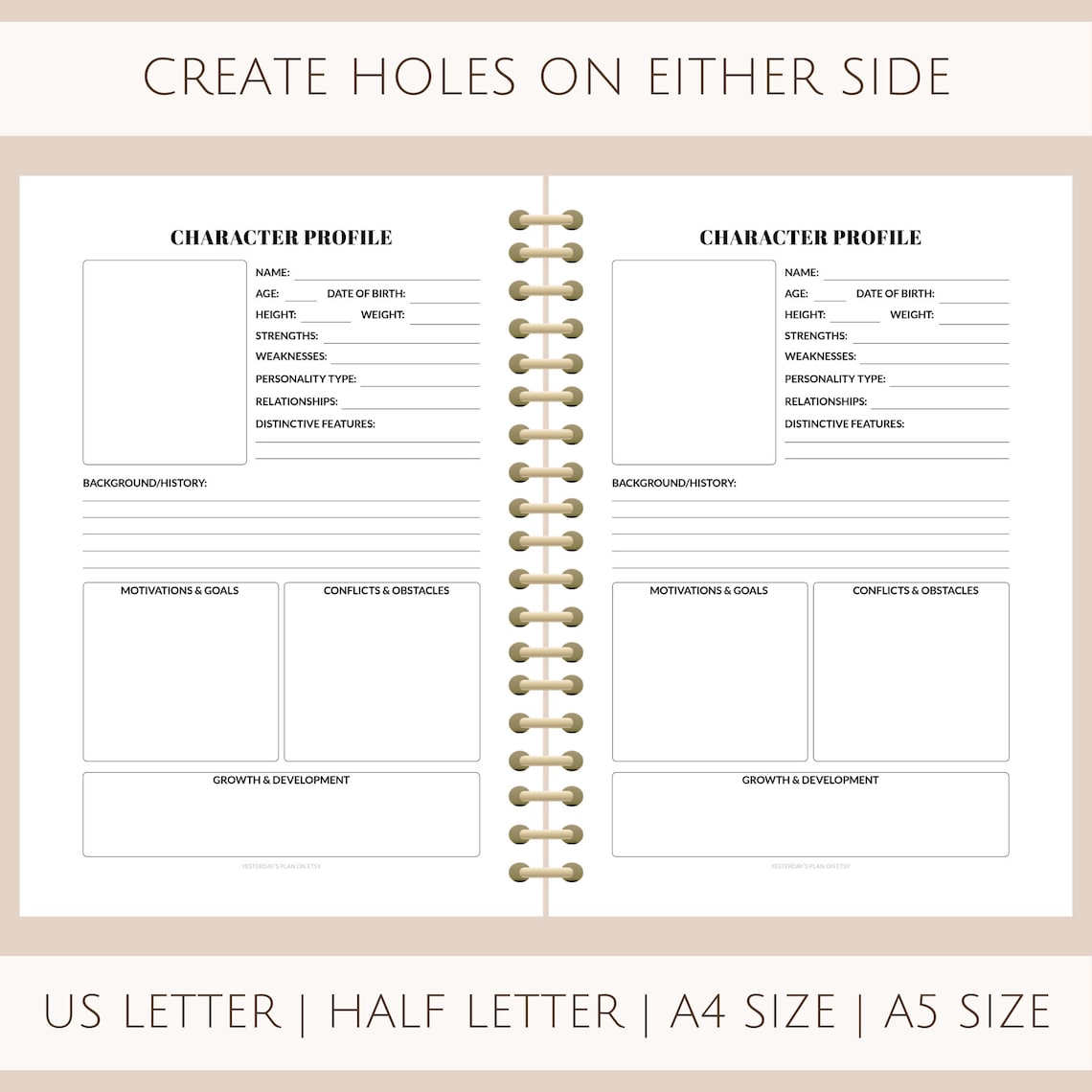 Character Profile Template | Character Creation Tool | Writing ...