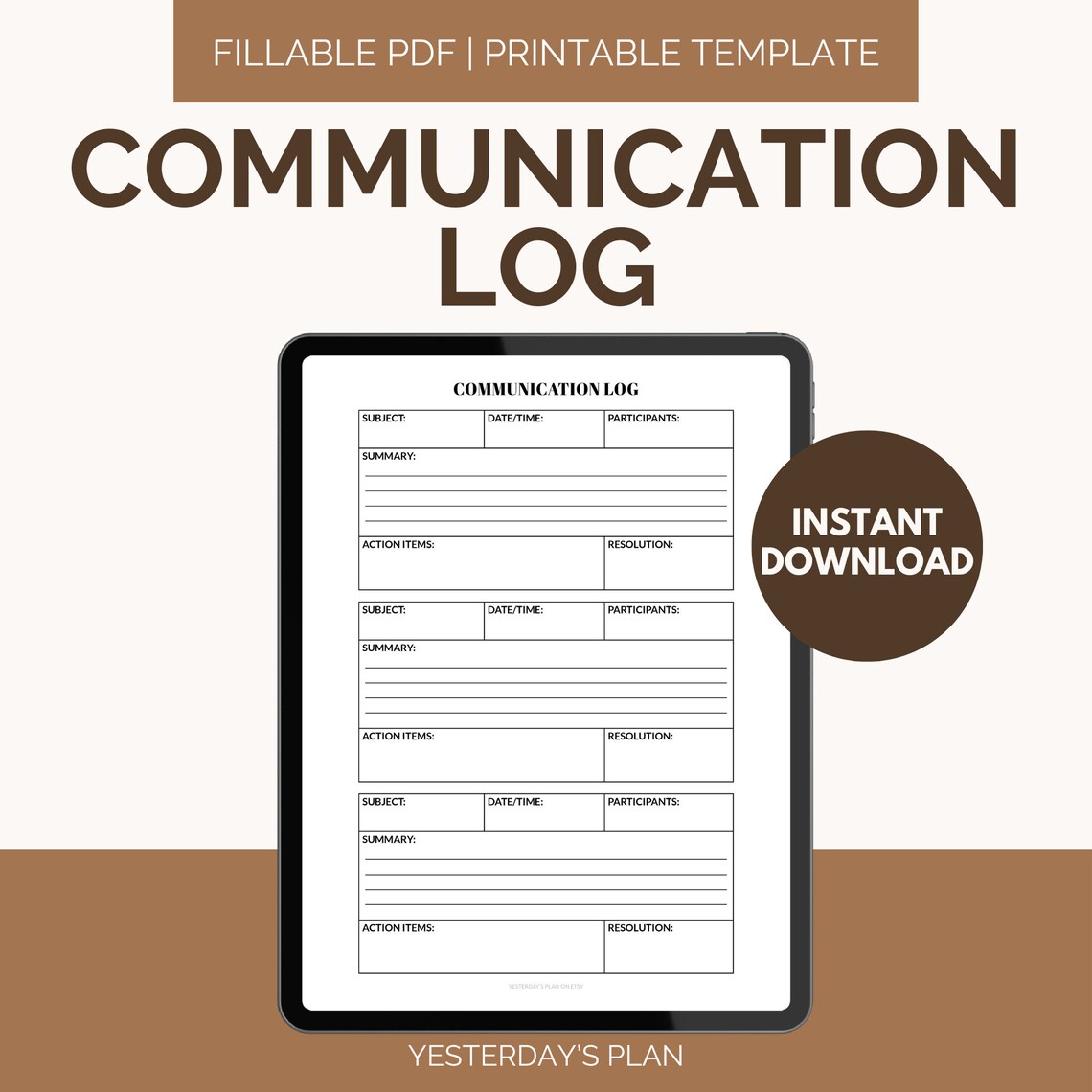 Communication Log | Communication History | Communication Logbook ...