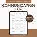 Communication Log | Communication History | Communication Logbook ...