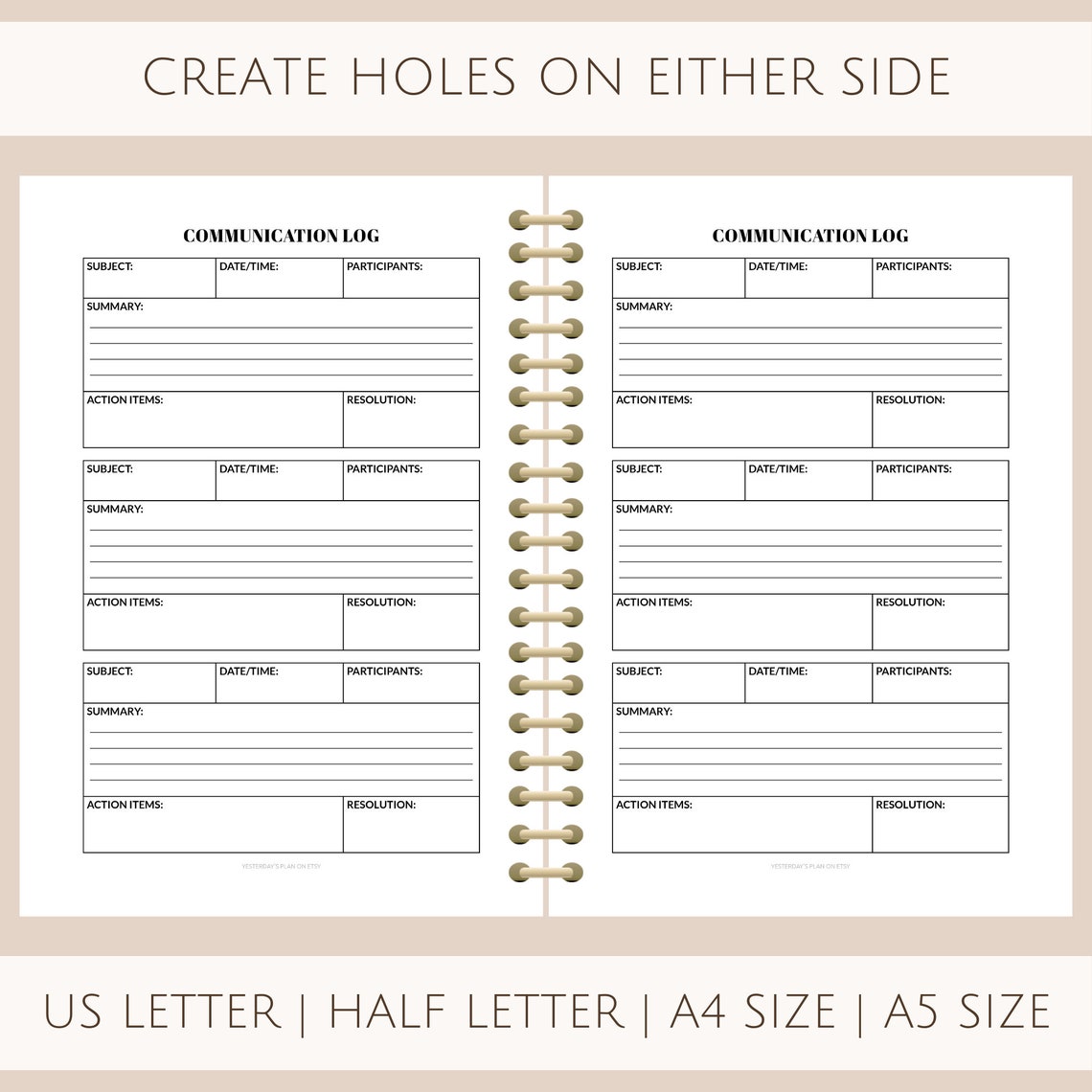 Communication Log | Communication History | Communication Logbook ...