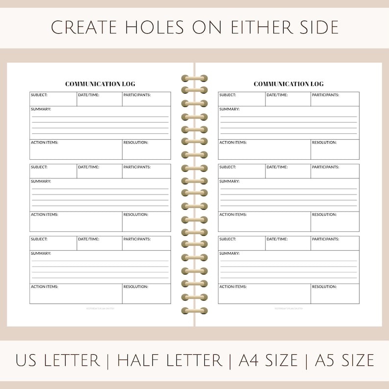 Communication Log | Communication History | Communication Logbook ...