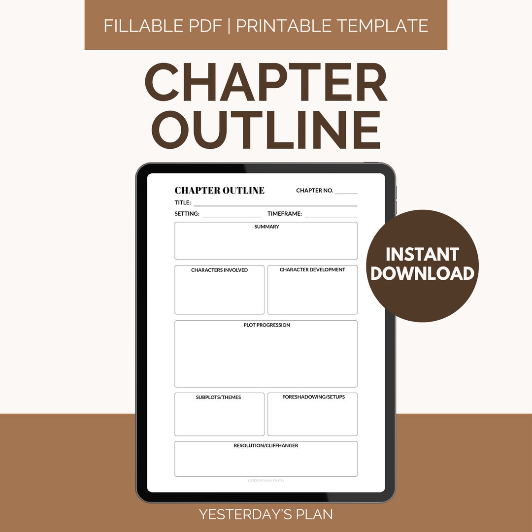 Chapter Outline | Chapter Outline Template | Chapter Breakdown 