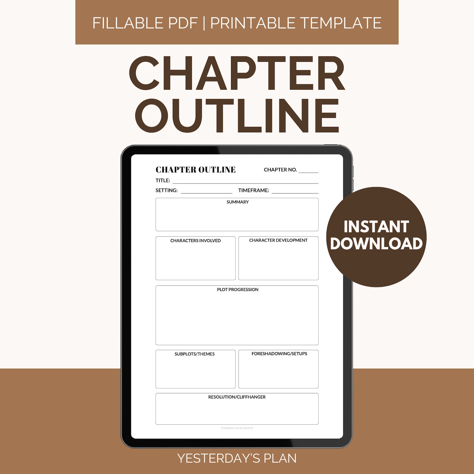 Chapter Outline | Chapter Outline Template | Chapter Breakdown ...