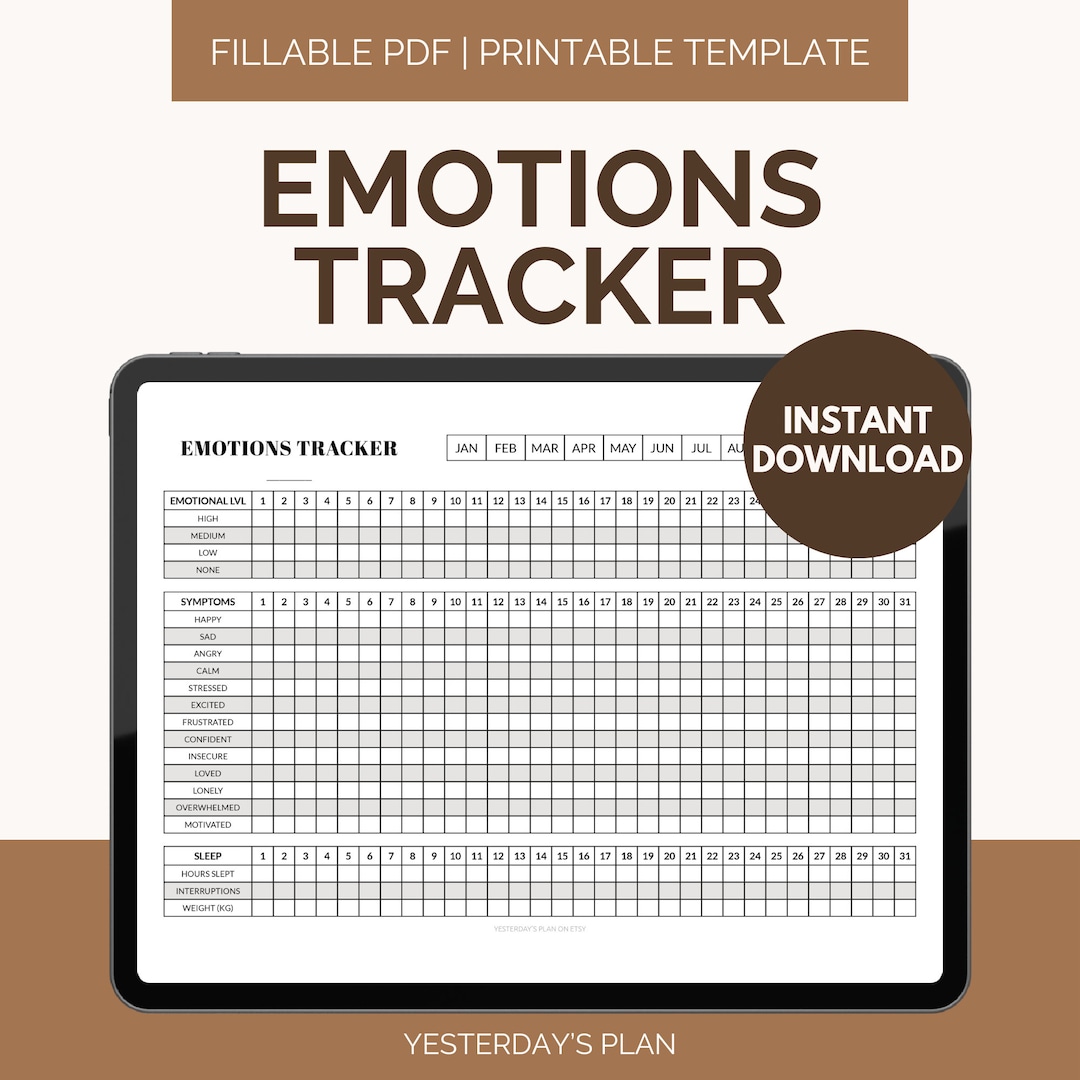 Emotions Tracker | Digital Emotions Diary | Emotional Well-being ...