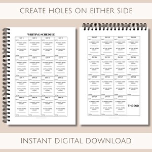 Writing Schedule Template | Writing Routine Planner | Daily Writing ...