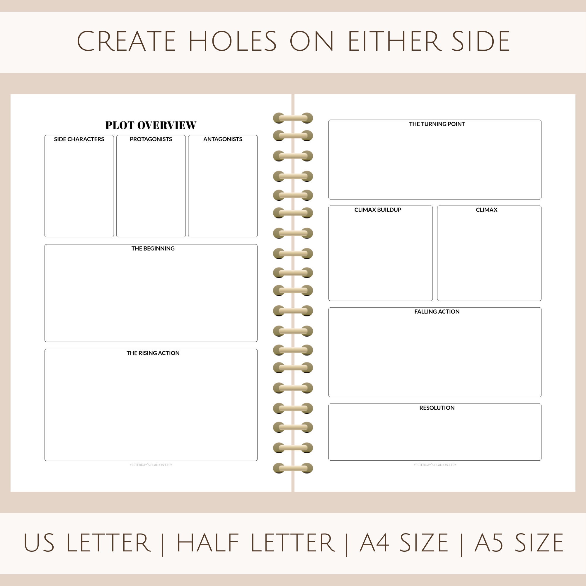 Plot Overview Template | Story Outline | Narrative Framework | Plotting ...
