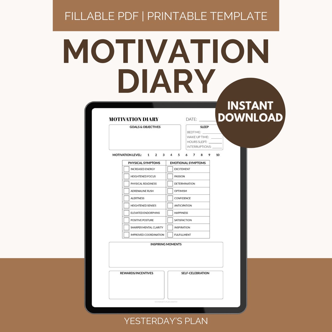 Motivation Tracker | Self-motivation Journal | Digital Motivation ...
