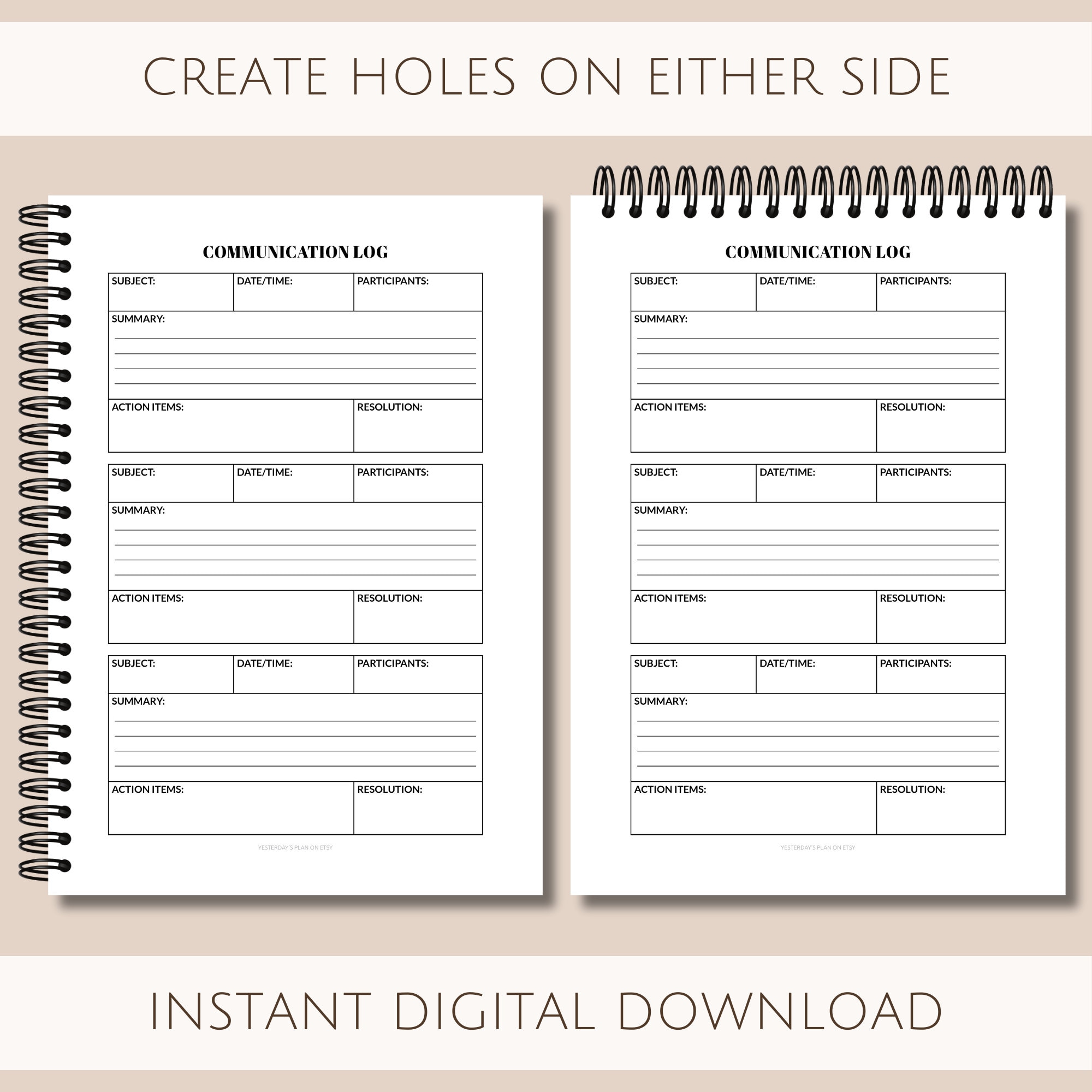 Communication Log | Communication History | Communication Logbook ...